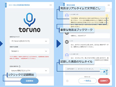 リコー、Web会議を音声/文字起こし/画像で記録する「toruno」正式版、チーム向けプランを用意 | IT Leaders